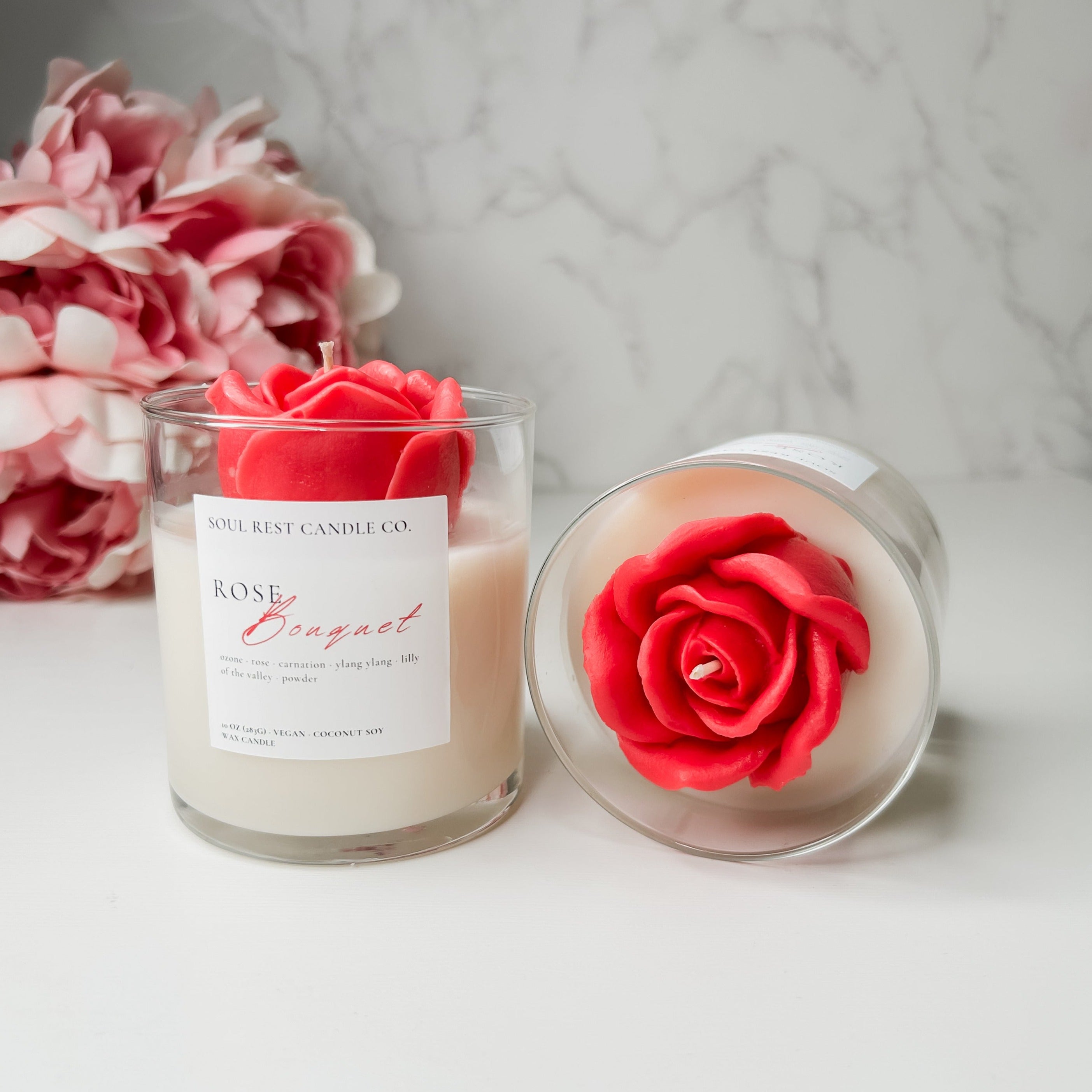 rose bouquet 10oz candle – Soul Rest Candle Co.